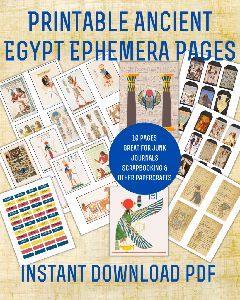 Printable Ancient Egypt Theme, Junk Journals, Ephemera, Instant ...